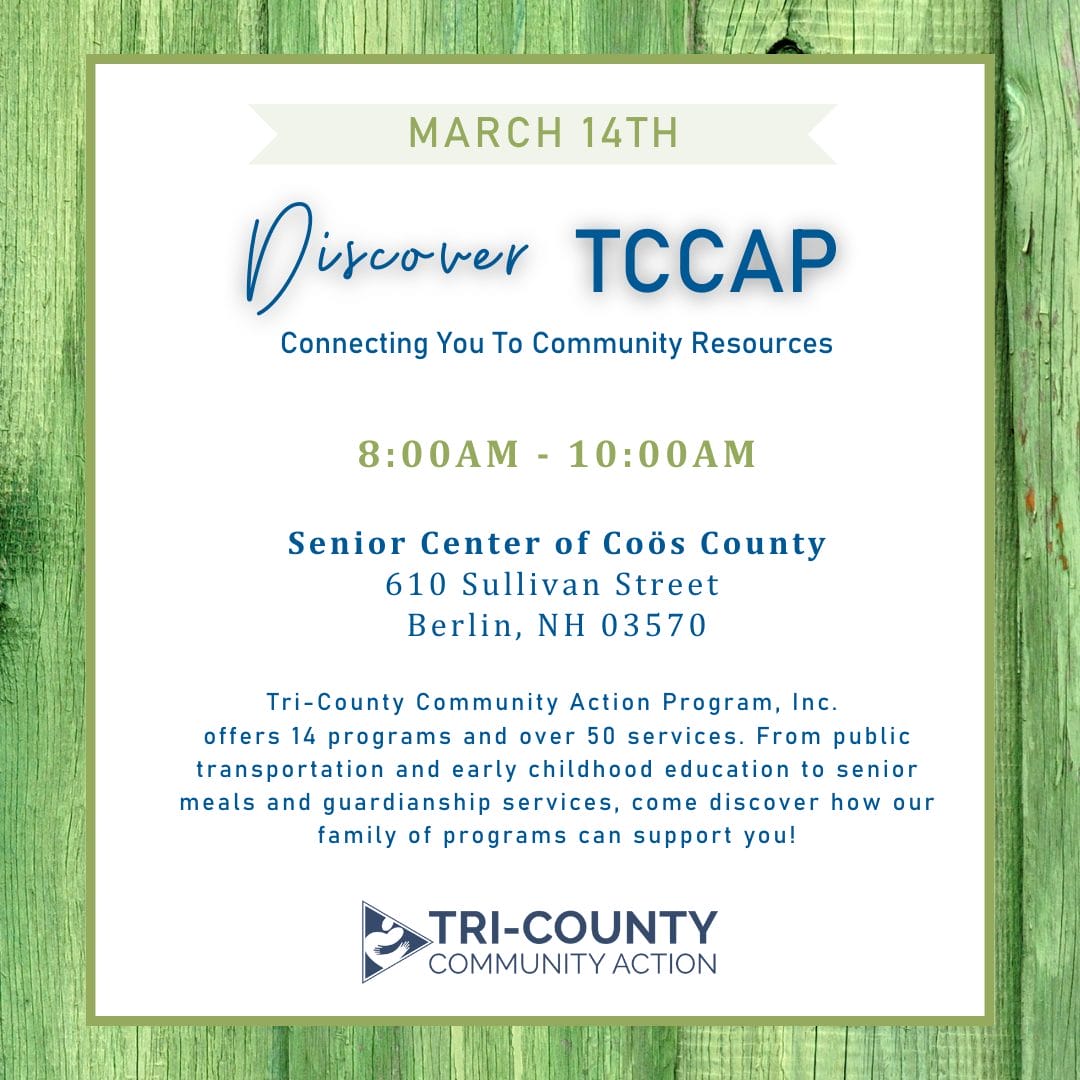 Discover TCCAP - Senior Center of Coös County - TCCAP